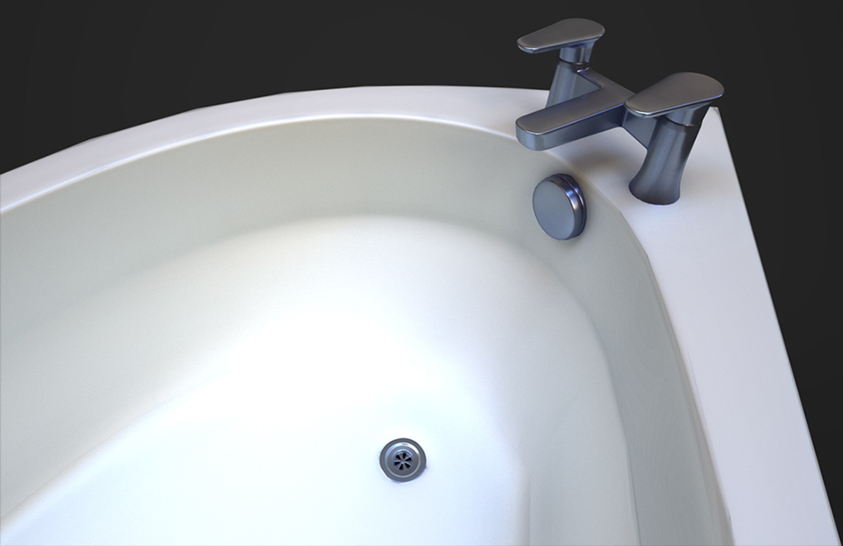 3D Corner Bath Tub - TurboSquid 1560230