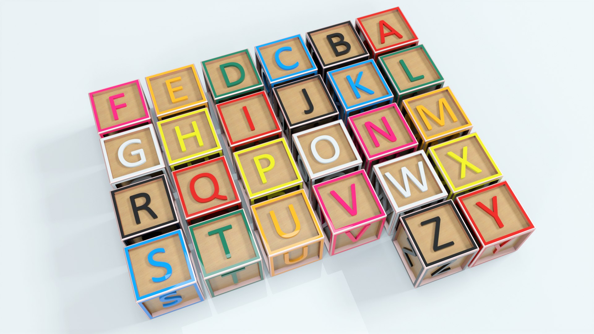 3D Alphabet Blocks - TurboSquid 1371411