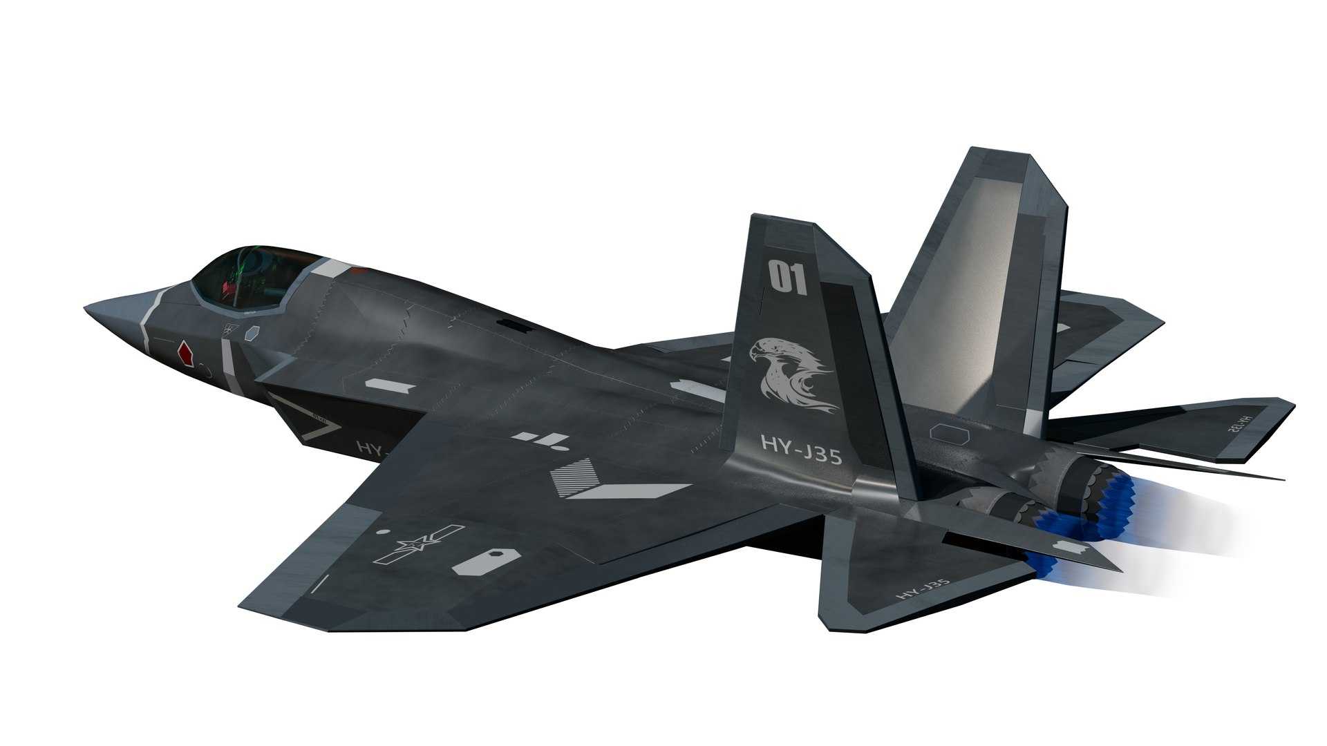 Chinese Navy And Air Force J-35 Stealth Carrier-based Aircraft Fighter ...