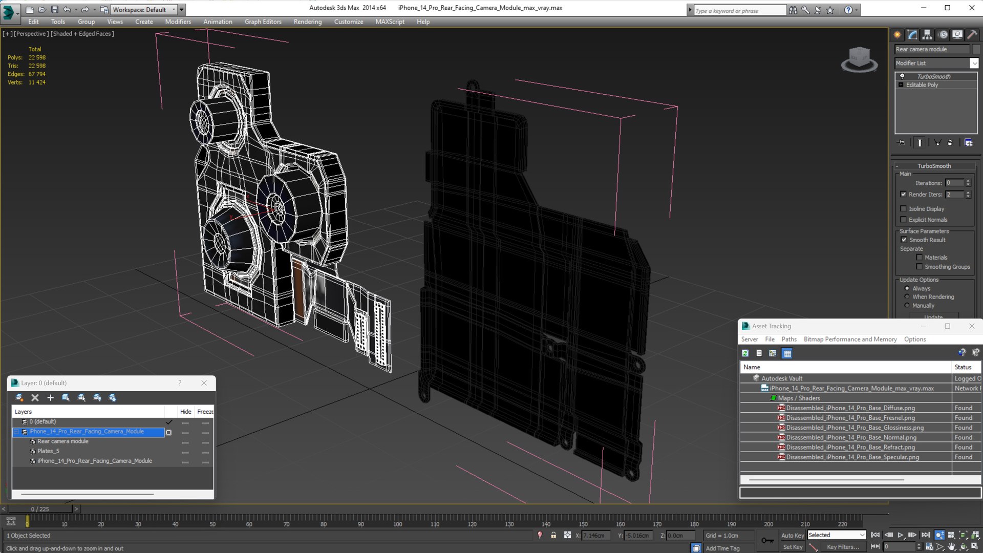 IPhone 14 Pro Rear Facing Camera Module 3D model - TurboSquid 2089764