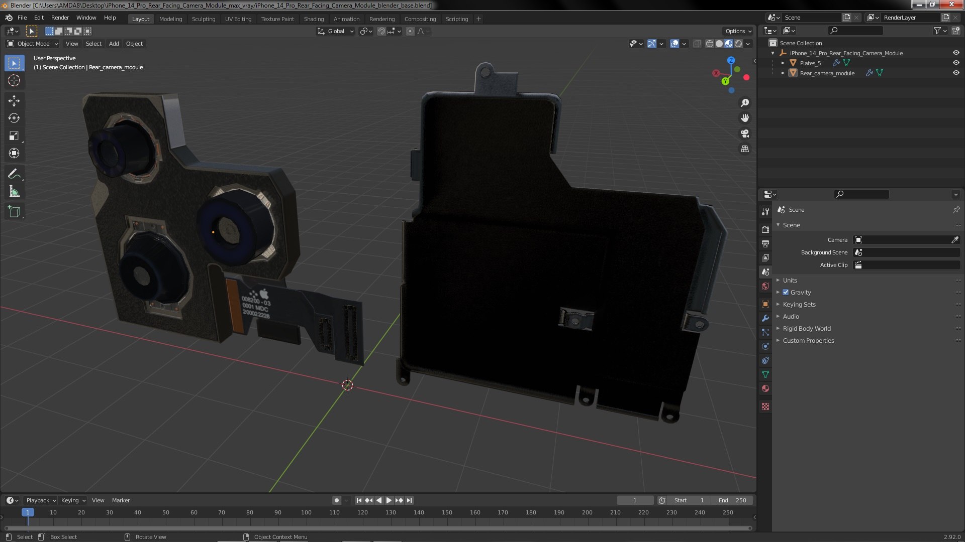 IPhone 14 Pro Rear Facing Camera Module 3D model - TurboSquid 2089764