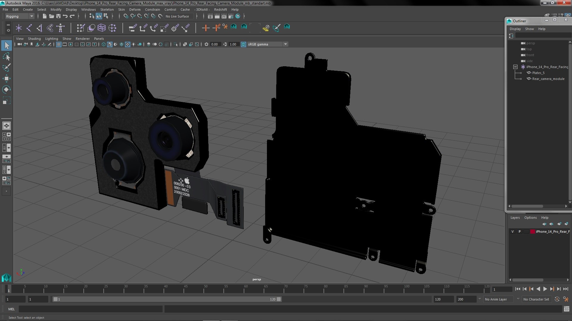 IPhone 14 Pro Rear Facing Camera Module 3D model - TurboSquid 2089764