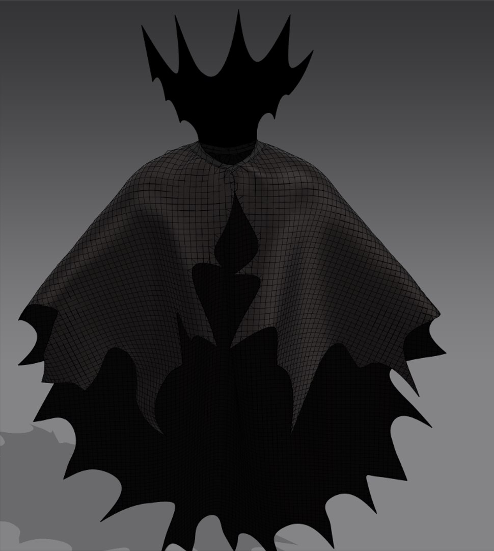 3D Model Vampiric Bat Cape - TurboSquid 1613382