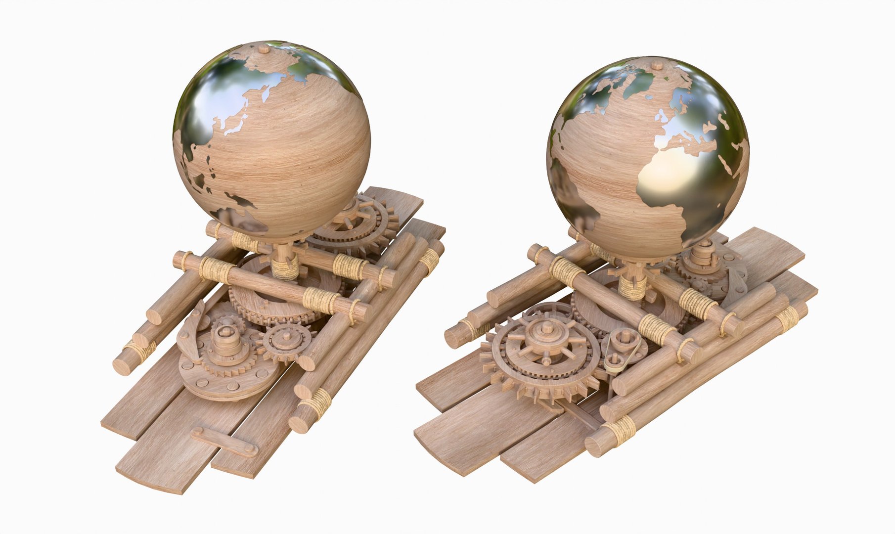 Wood Gears Animation 3D Model - TurboSquid 2307341