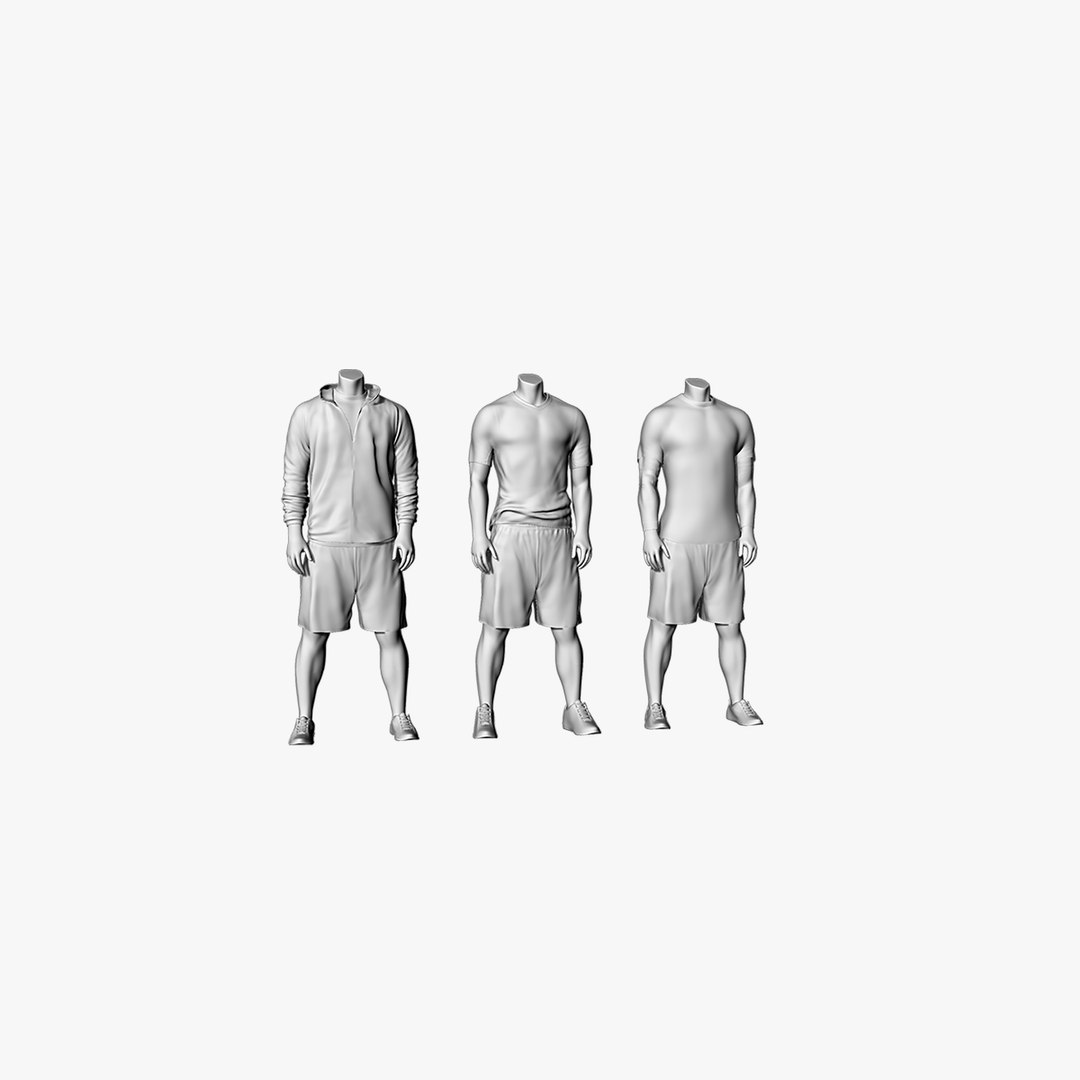 3D Male Mannequin Collection Sportswear model - TurboSquid 1954690