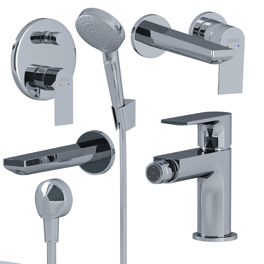 3D Hansgrohe Set Rebris E Faucets And Showers - TurboSquid 2072770