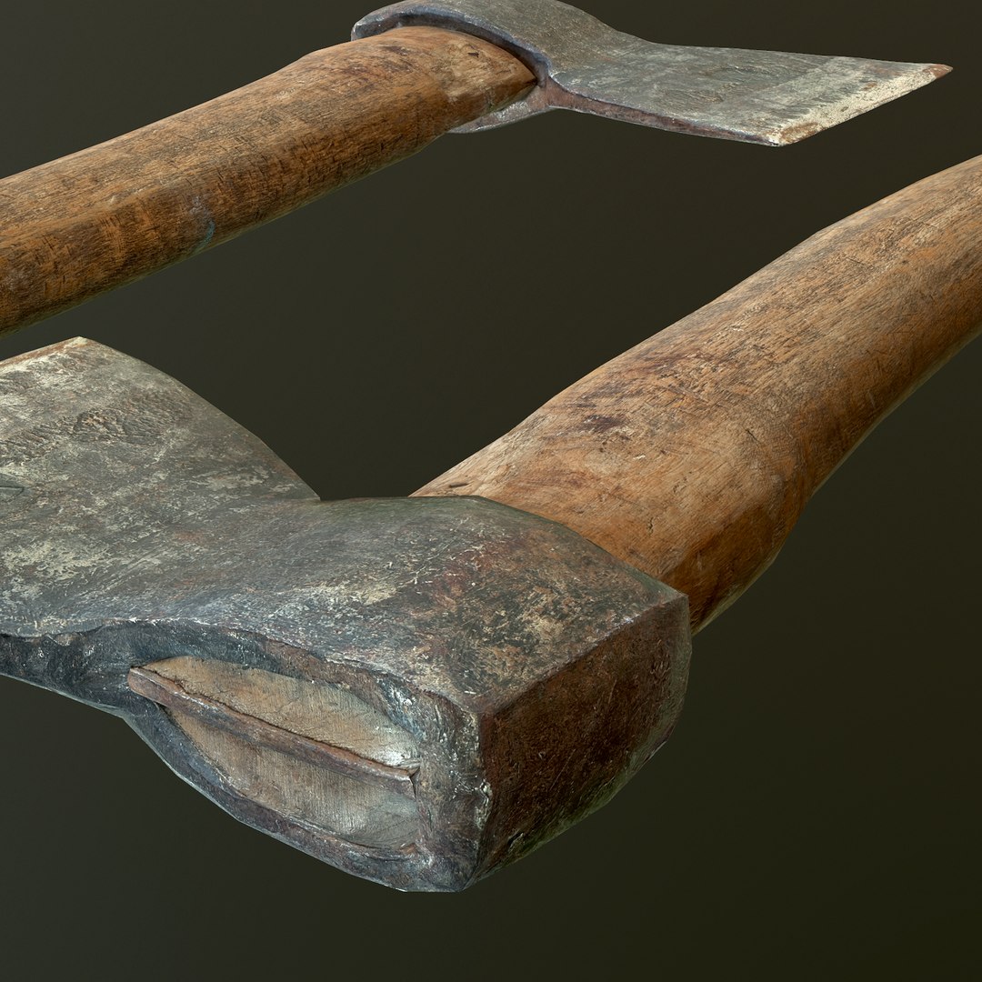 Old Steel Axe Obj