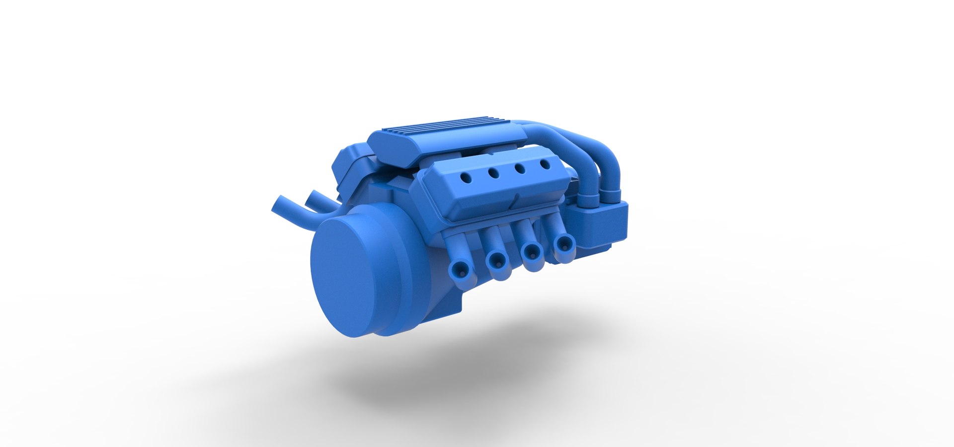 Diecast Engine V8 With Front Supercharger Scale 1 To 25 3D Model ...