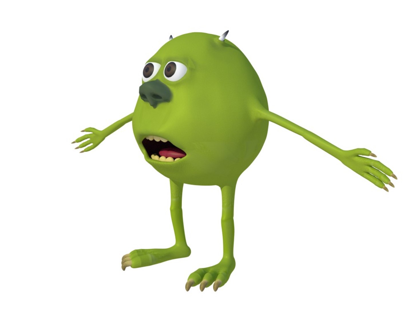 3D Character Mike Wazowski Meme Model - TurboSquid 1557901