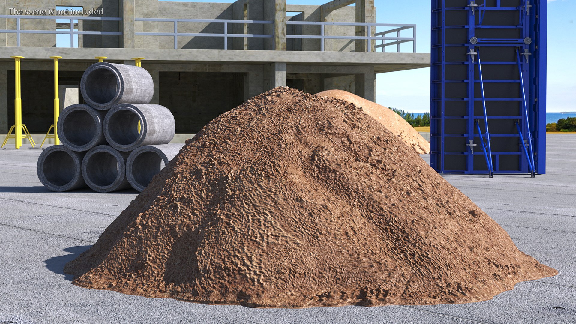 3D Pile Of Construction Sand - TurboSquid 2137573