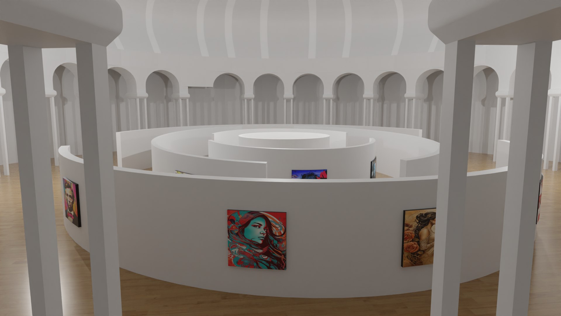 3D Exhibition Hall Model - TurboSquid 2132158