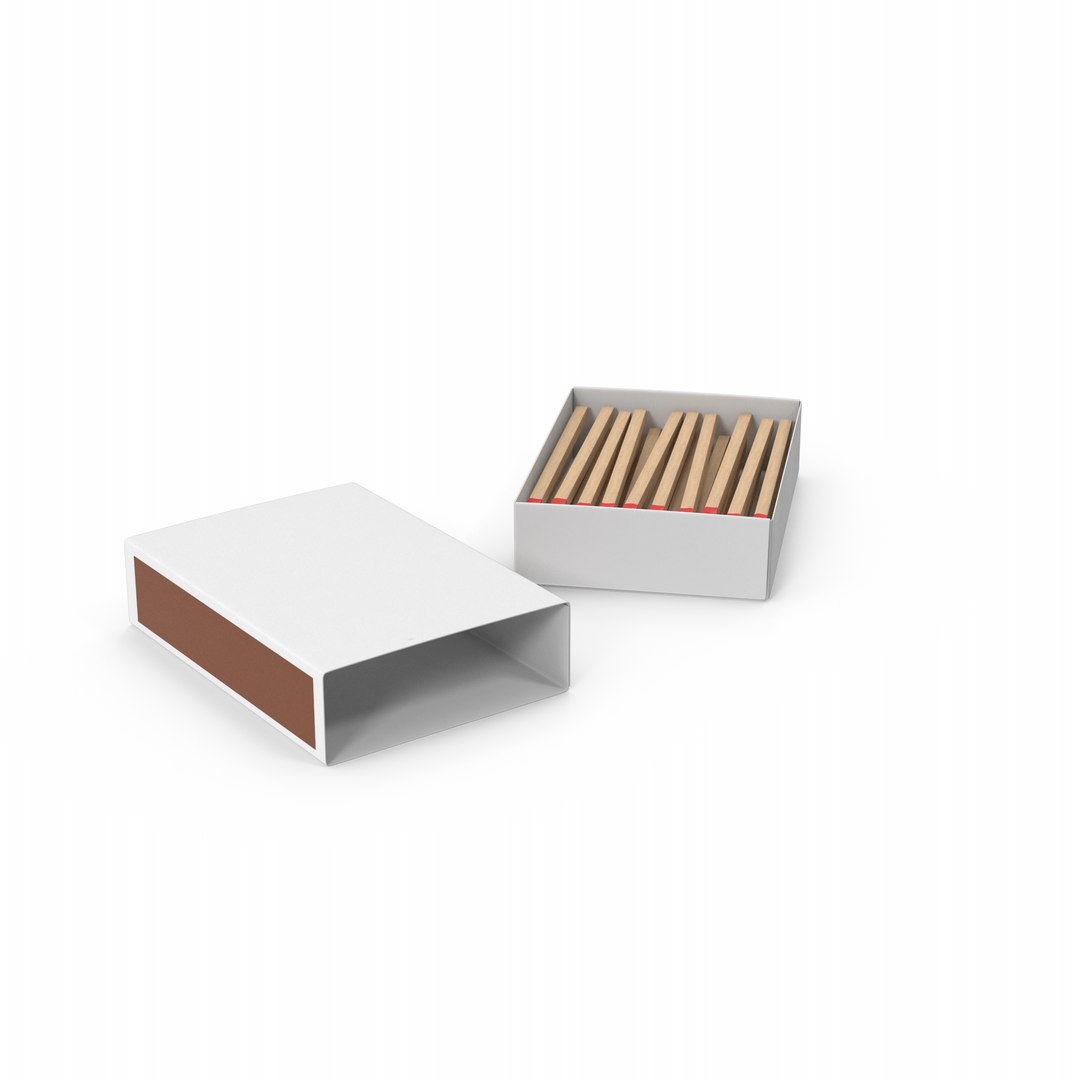 Opened Matchbox 3D Model - TurboSquid 2181098