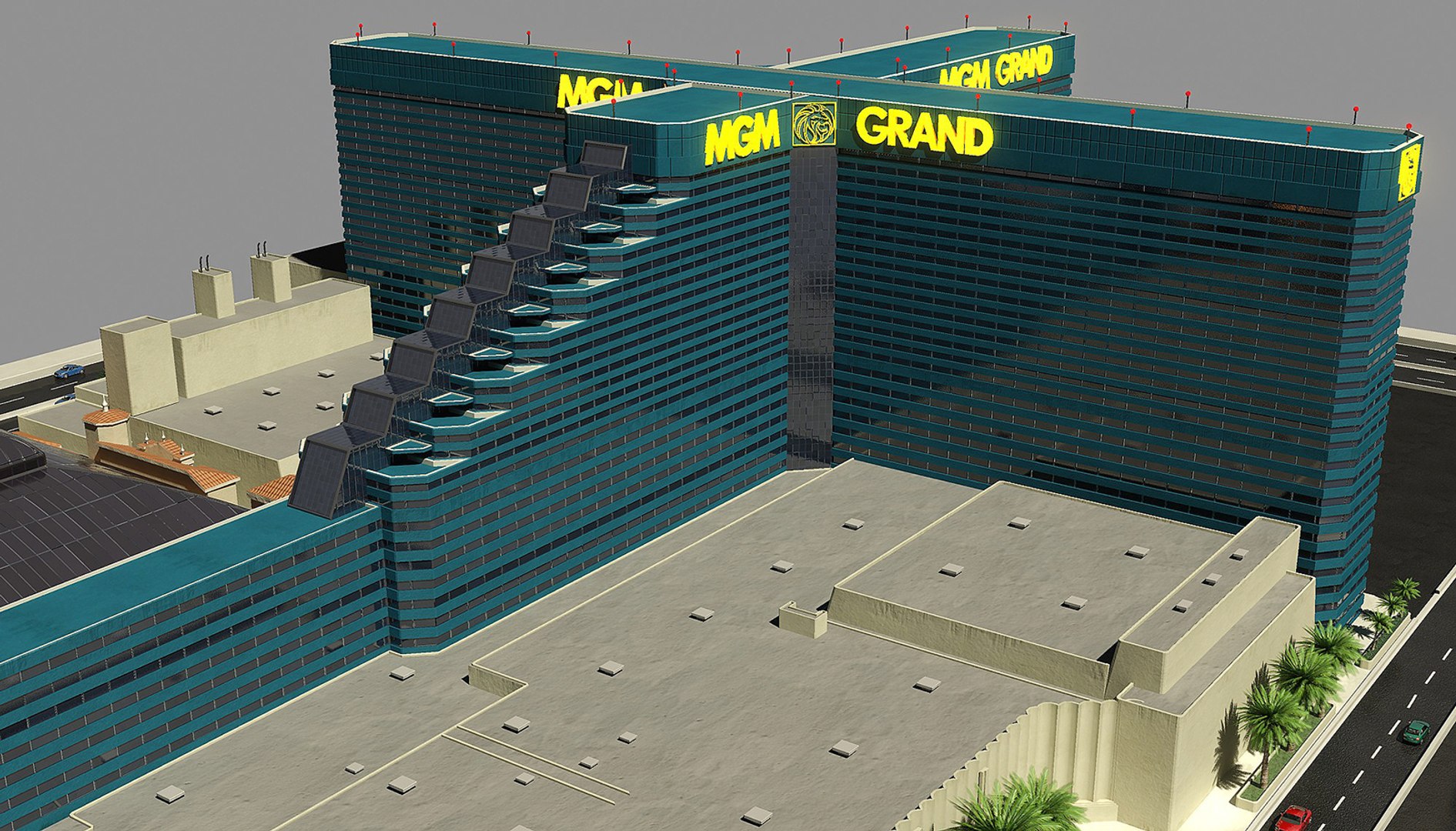 Mgm Grand Building Las Vegas 3d Dxf