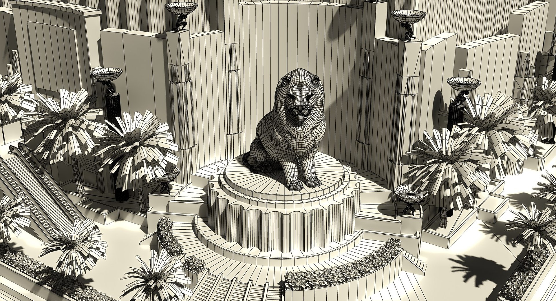 Mgm Grand Building Las Vegas 3d Dxf