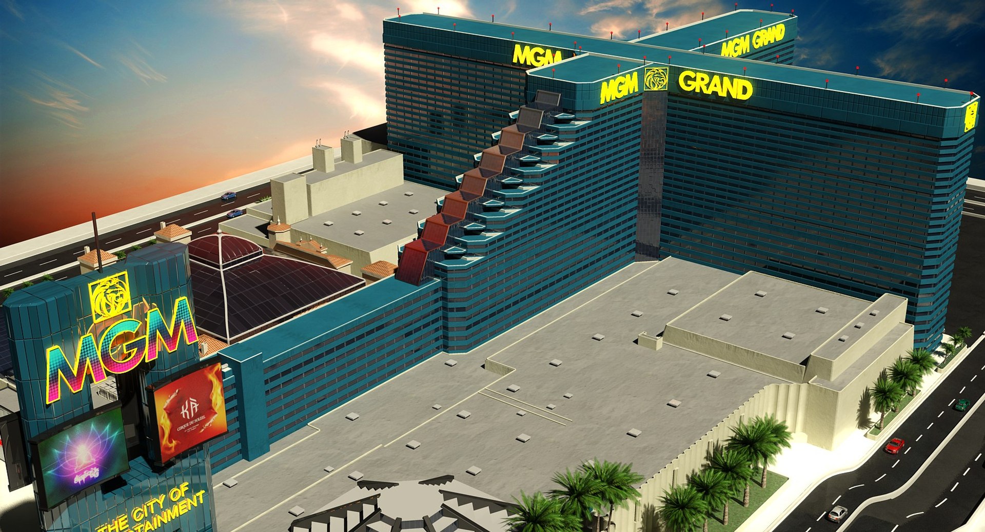 Mgm Grand Building Las Vegas 3d Dxf