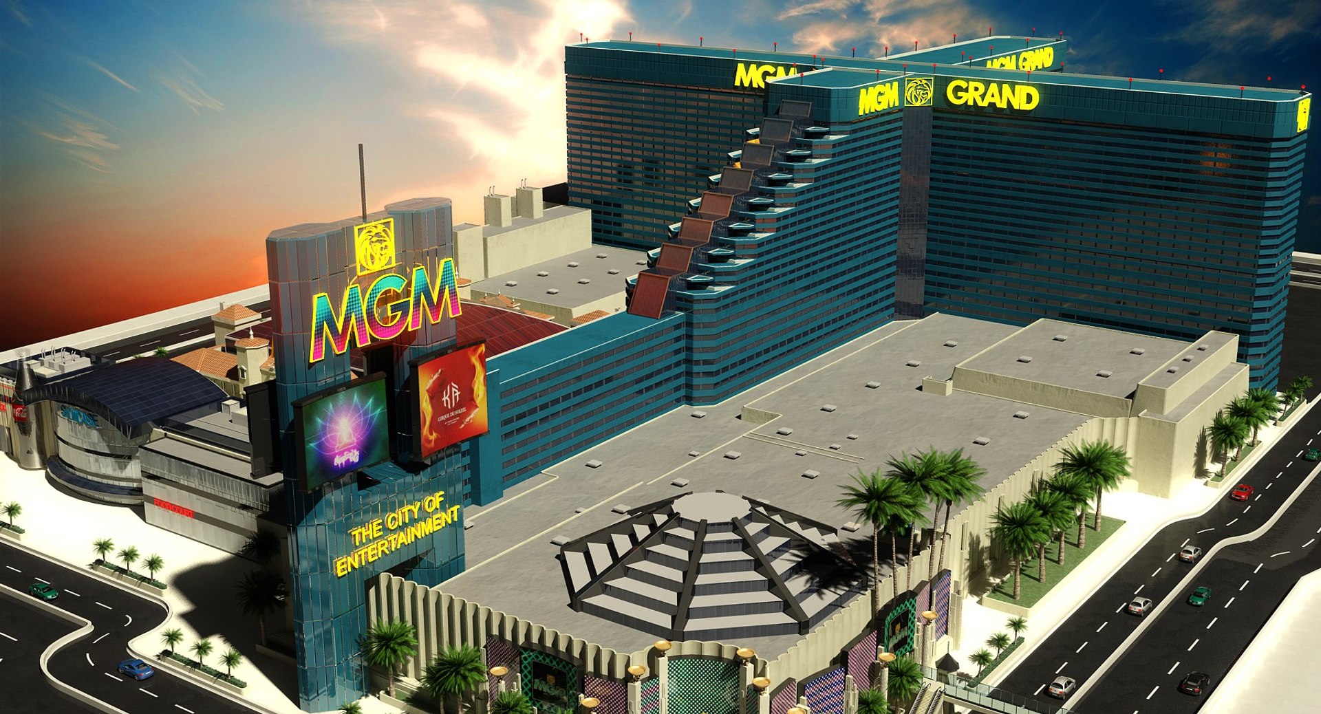 Mgm Grand Building Las Vegas 3d Dxf