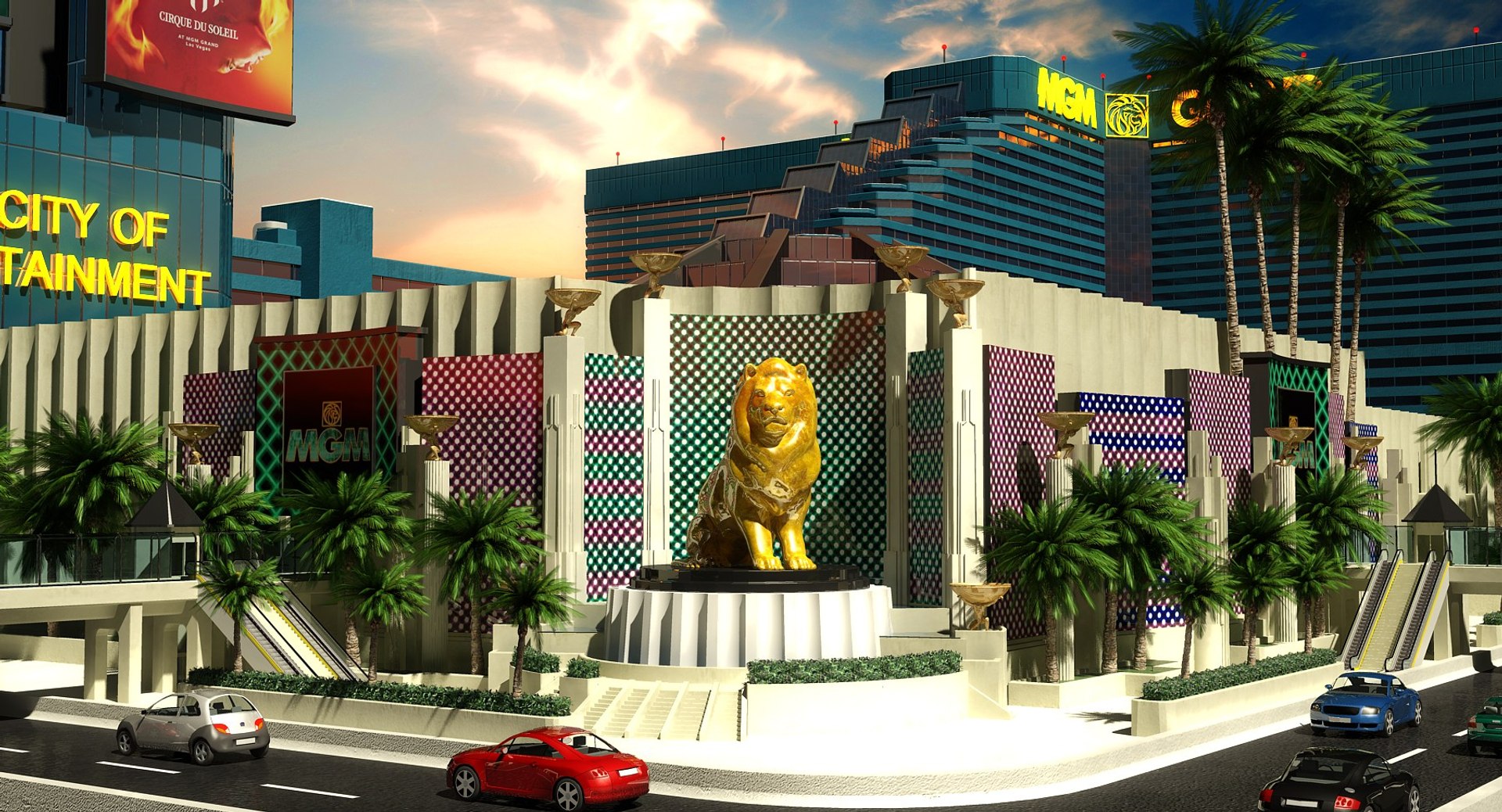 Mgm Grand Building Las Vegas 3d Dxf