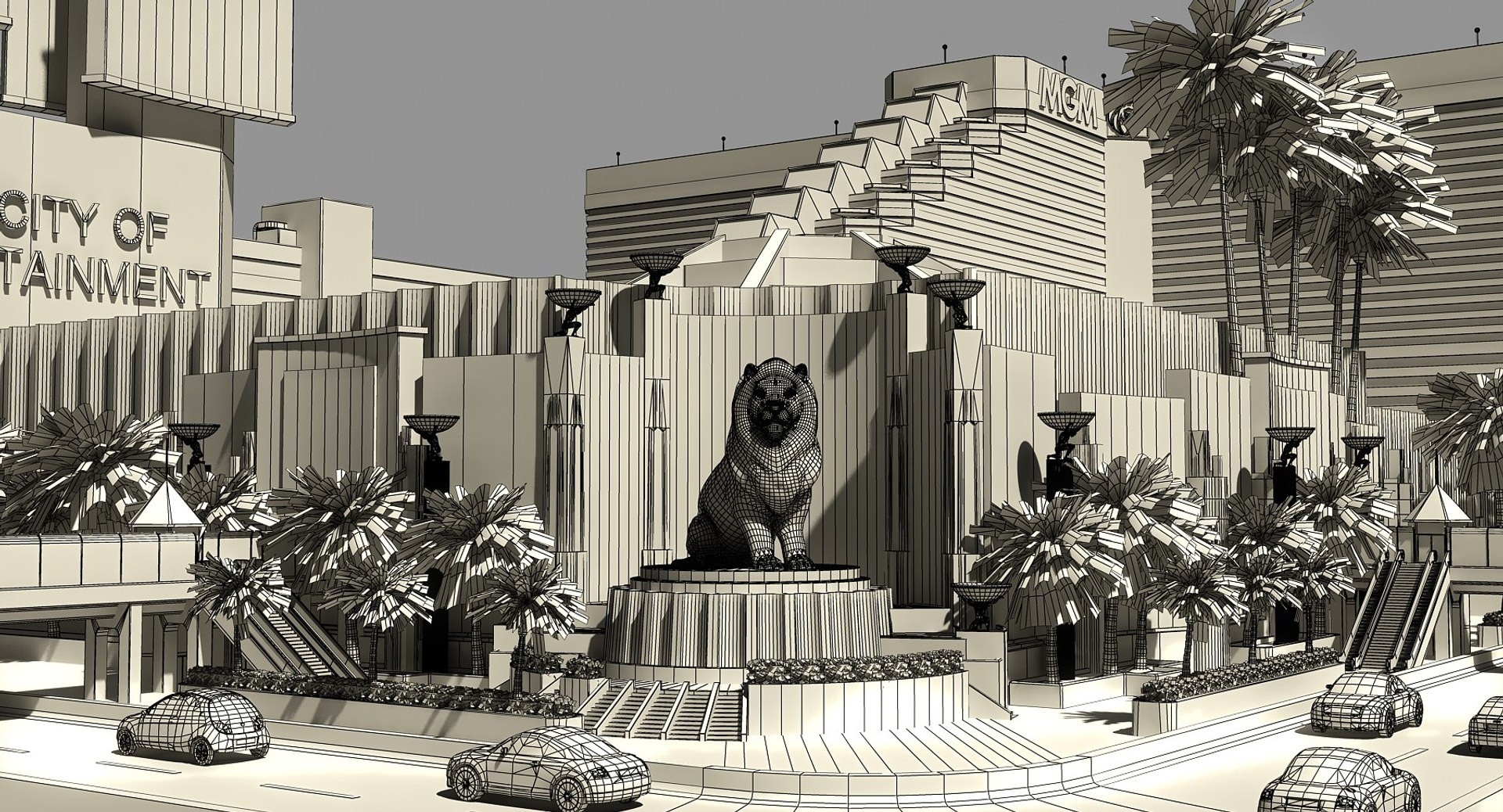 Mgm Grand Building Las Vegas 3d Dxf