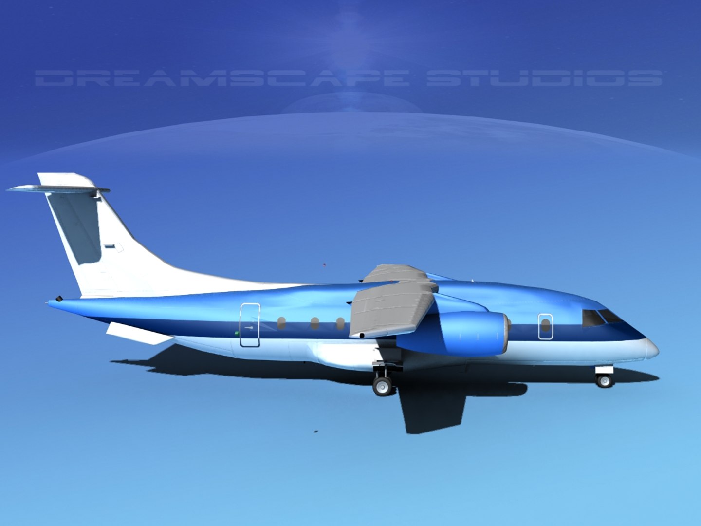 Airlines 328jet Jet Aircraft 3d Max