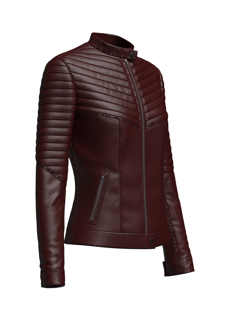 Female Leather Jacket 3D - TurboSquid 2156255