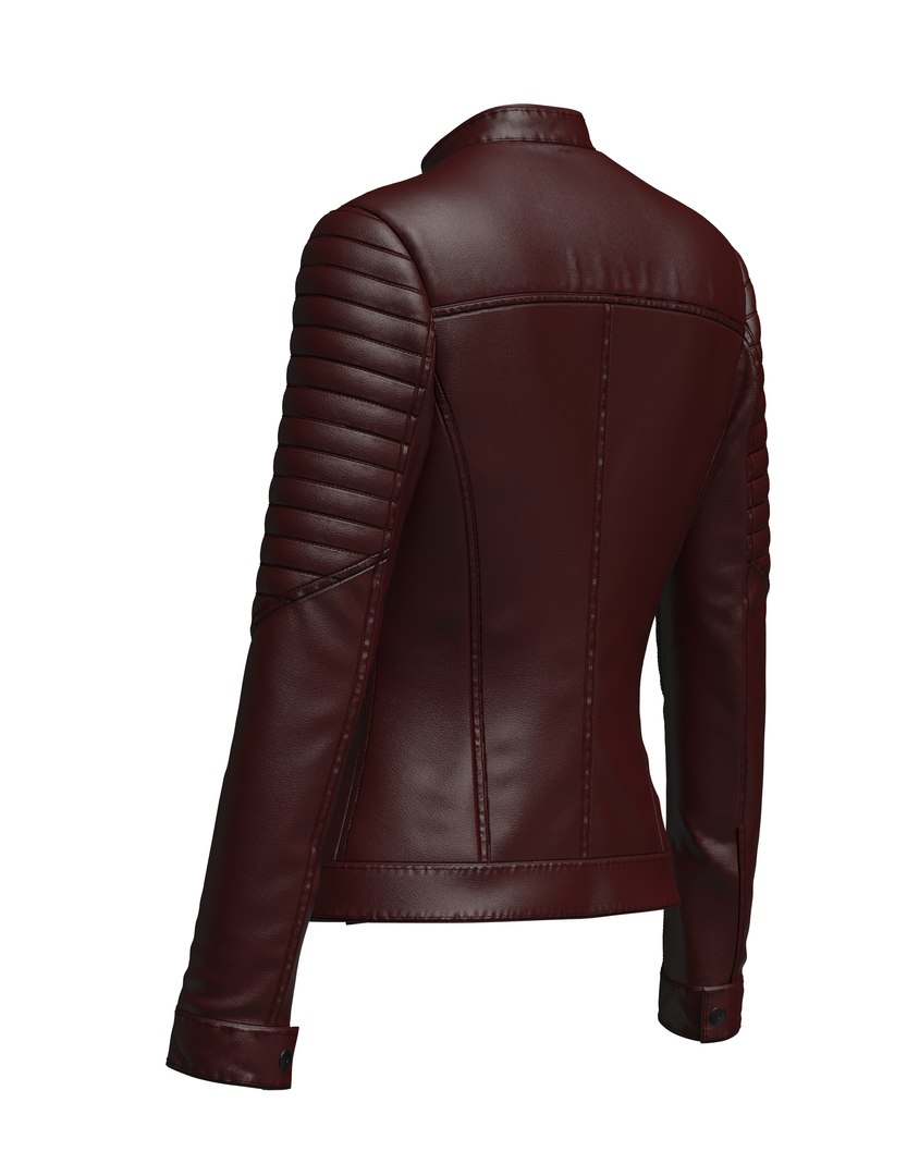 Female Leather Jacket 3D - TurboSquid 2156255