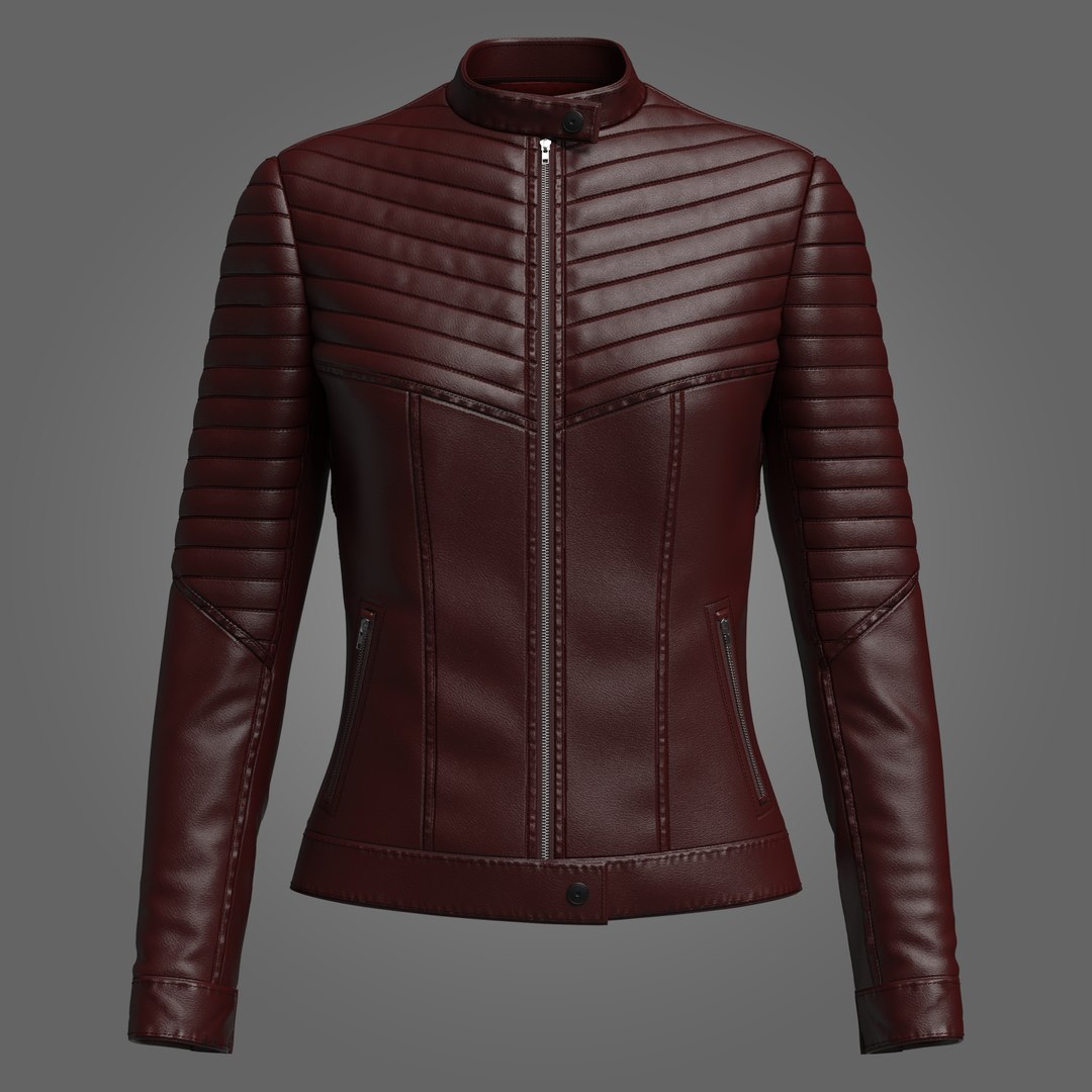 Female Leather Jacket 3D - TurboSquid 2156255