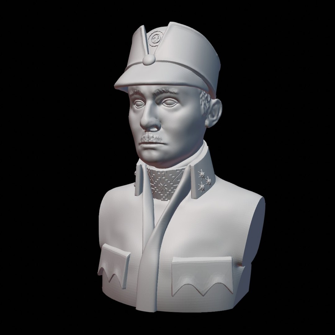 modelo 3d Archduke Vasyl Vyshyvanyi Bust - TurboSquid 2071092