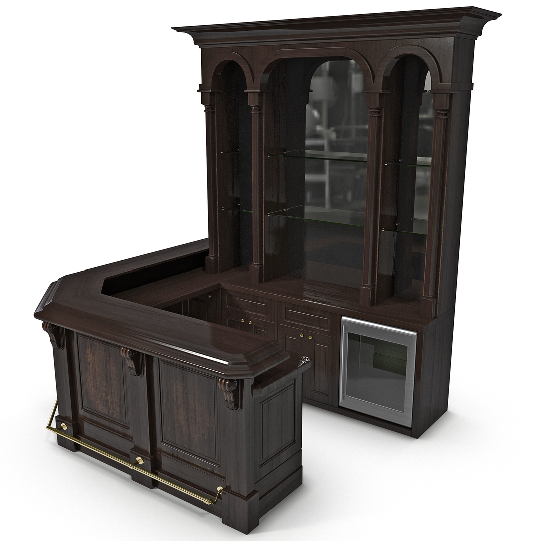 bar counter 3d model