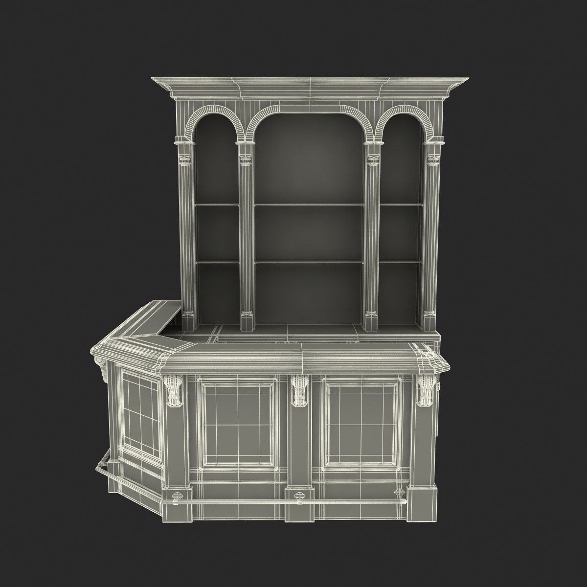 bar counter 3d model