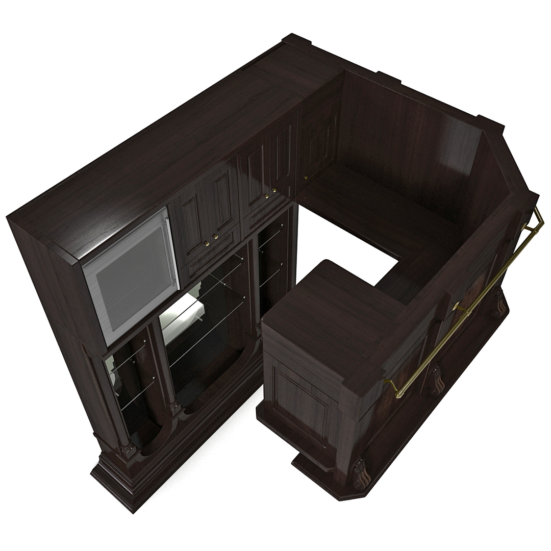 bar counter 3d model