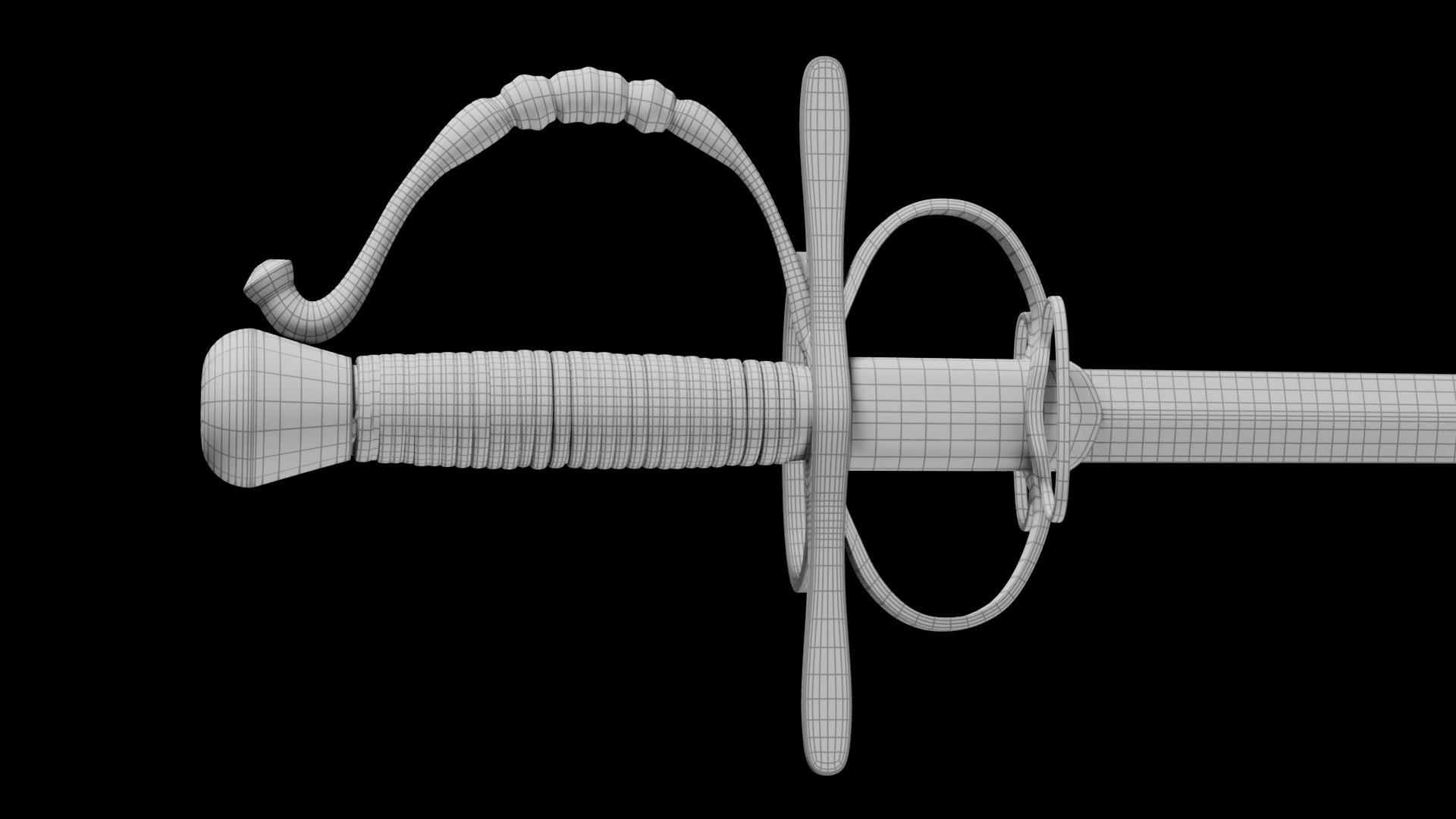 3D Model Old Spanish Rapier - TurboSquid 2367069