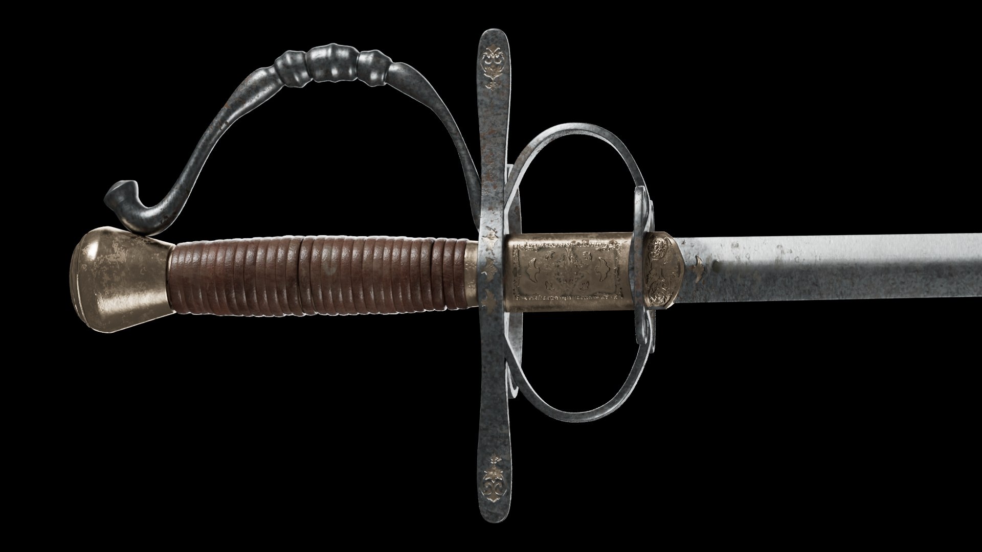 3D Model Old Spanish Rapier - TurboSquid 2367069