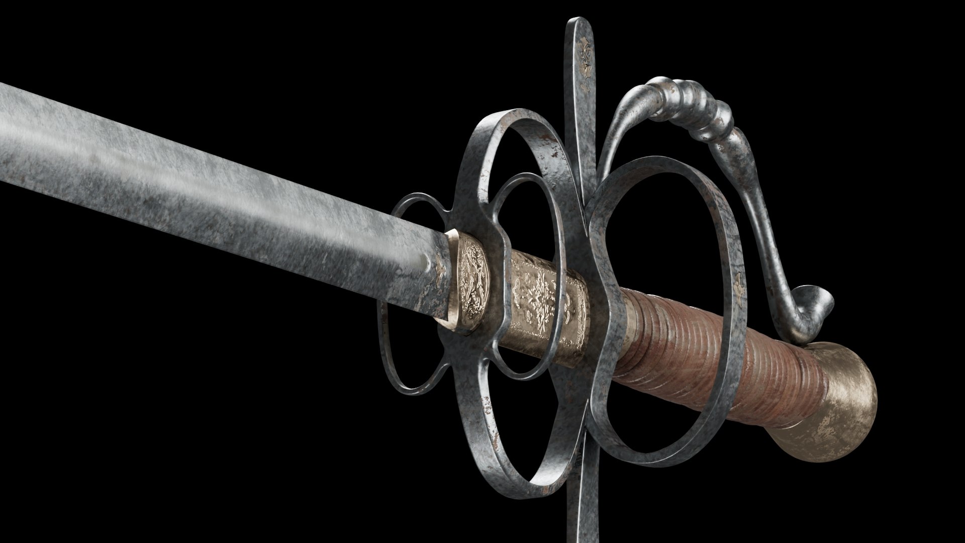 3D Model Old Spanish Rapier - TurboSquid 2367069
