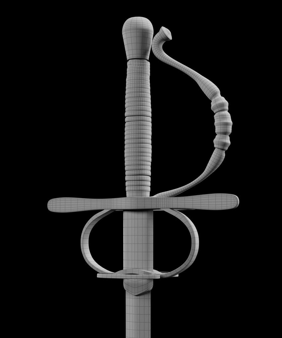 3D Model Old Spanish Rapier - TurboSquid 2367069