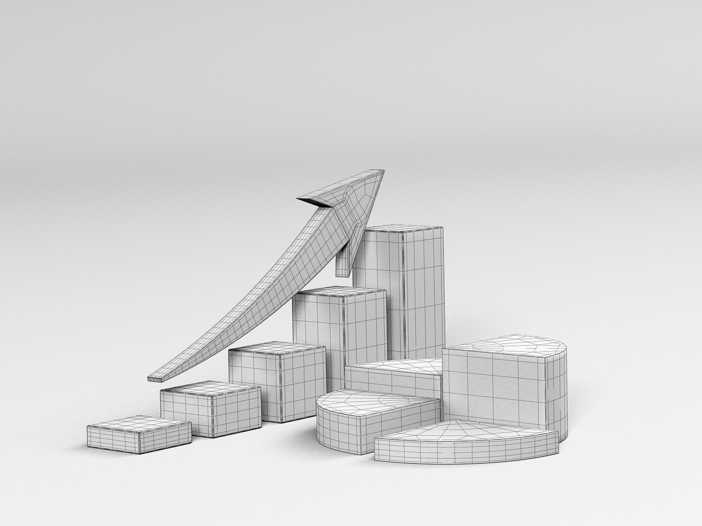 Bar Pia Chart Model - TurboSquid 1483413