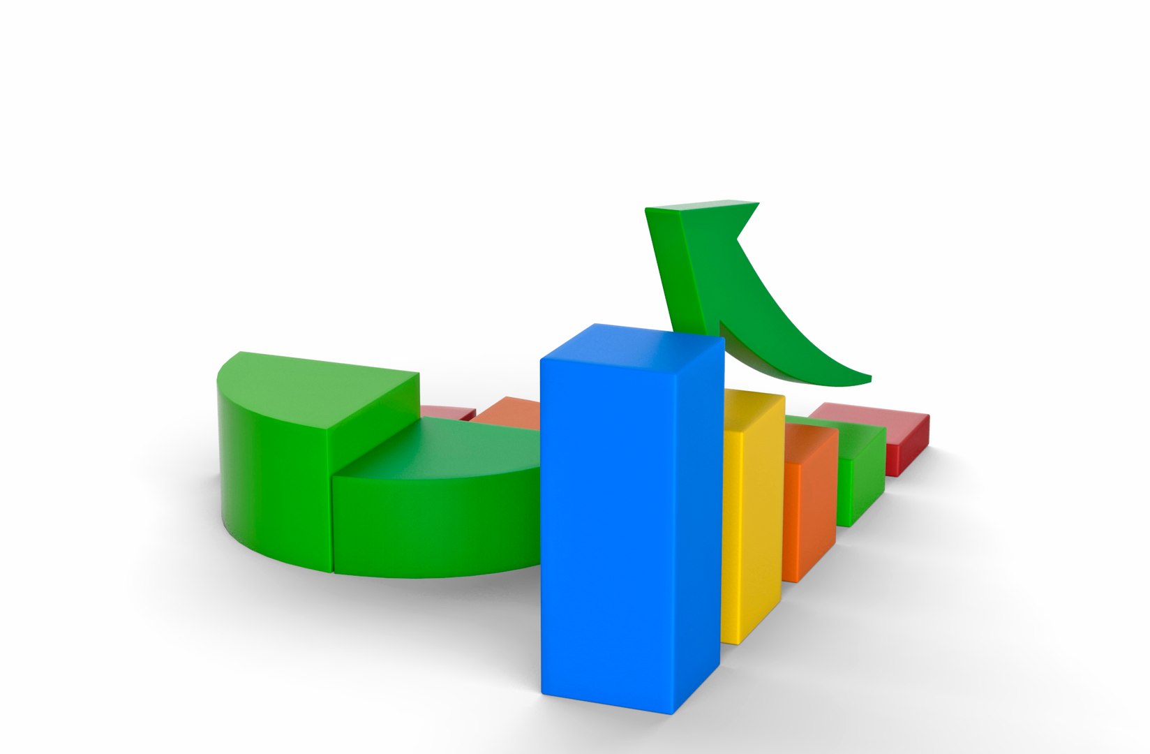 Bar Pia Chart Model - TurboSquid 1483413