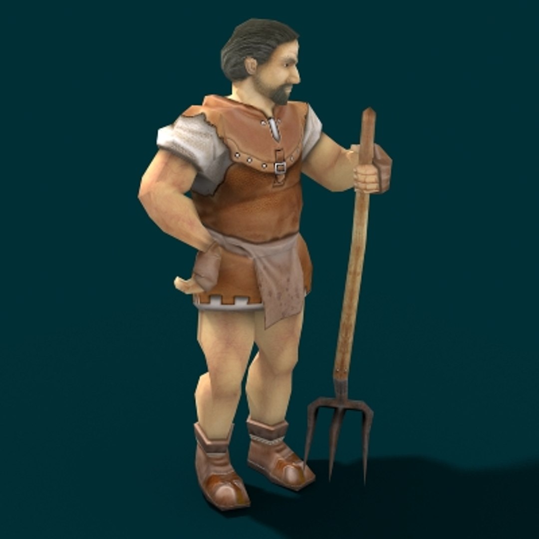 Villager Character 3d Max