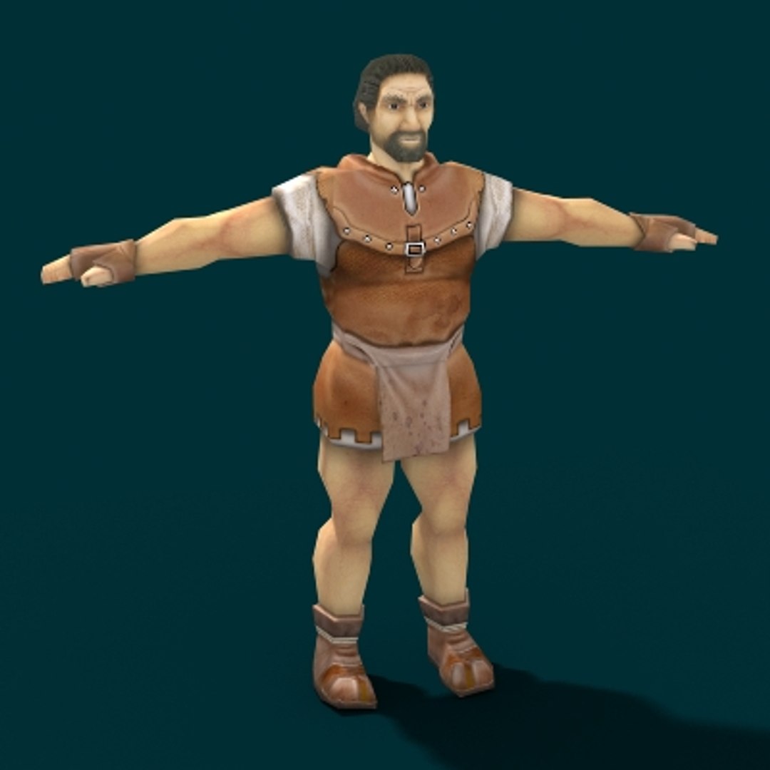 Villager Character 3d Max