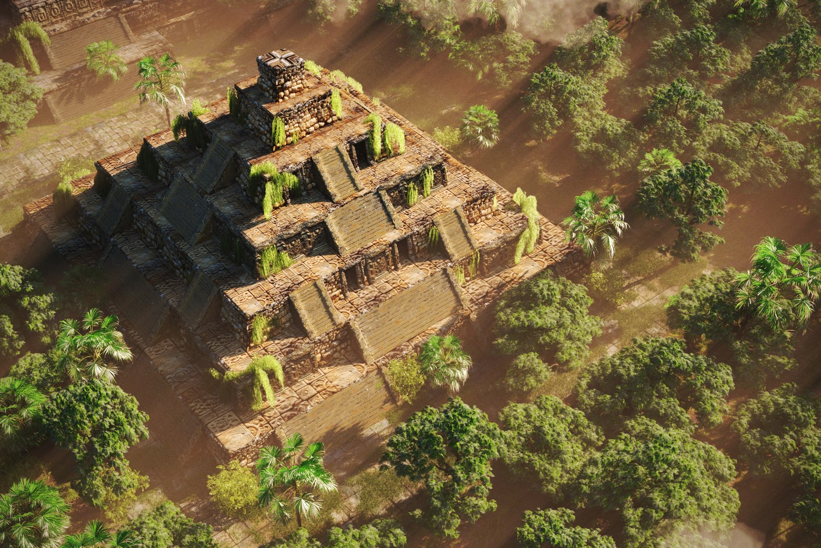 Aztec Pyramids Scene 3D - TurboSquid 2090001