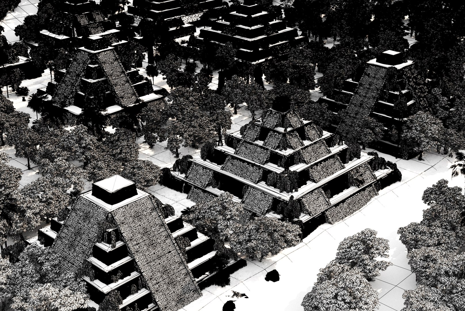 Aztec Pyramids Scene 3D - TurboSquid 2090001
