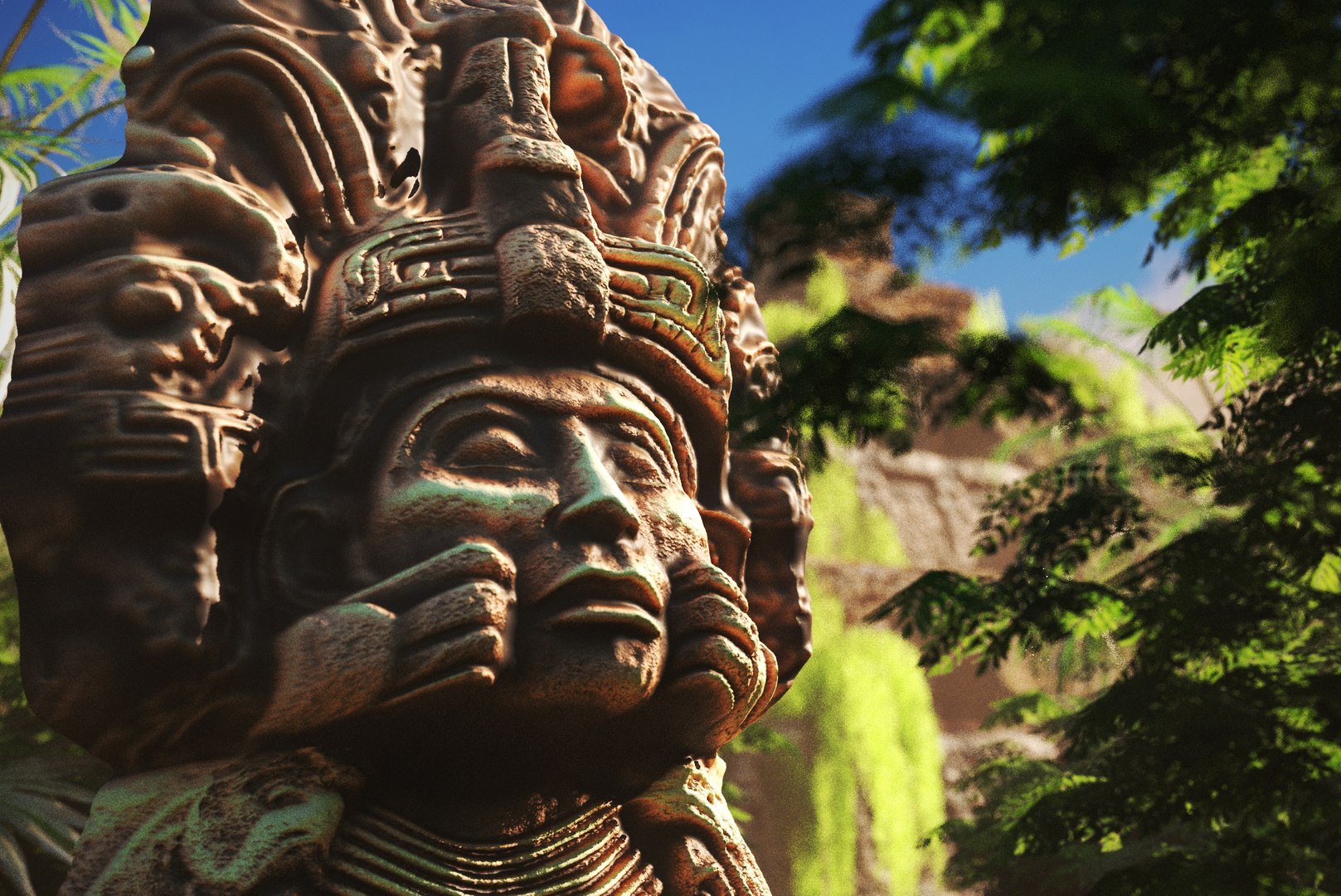 Aztec Pyramids Scene 3D - TurboSquid 2090001