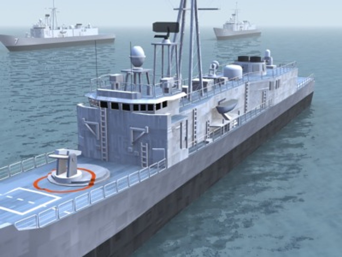 Oliver Hazard Perry Class 3d Model