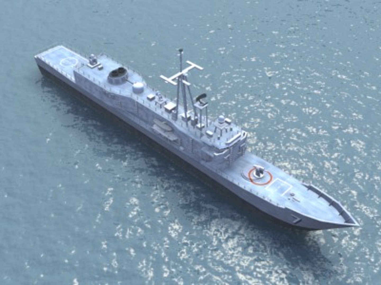 Oliver Hazard Perry Class 3d Model