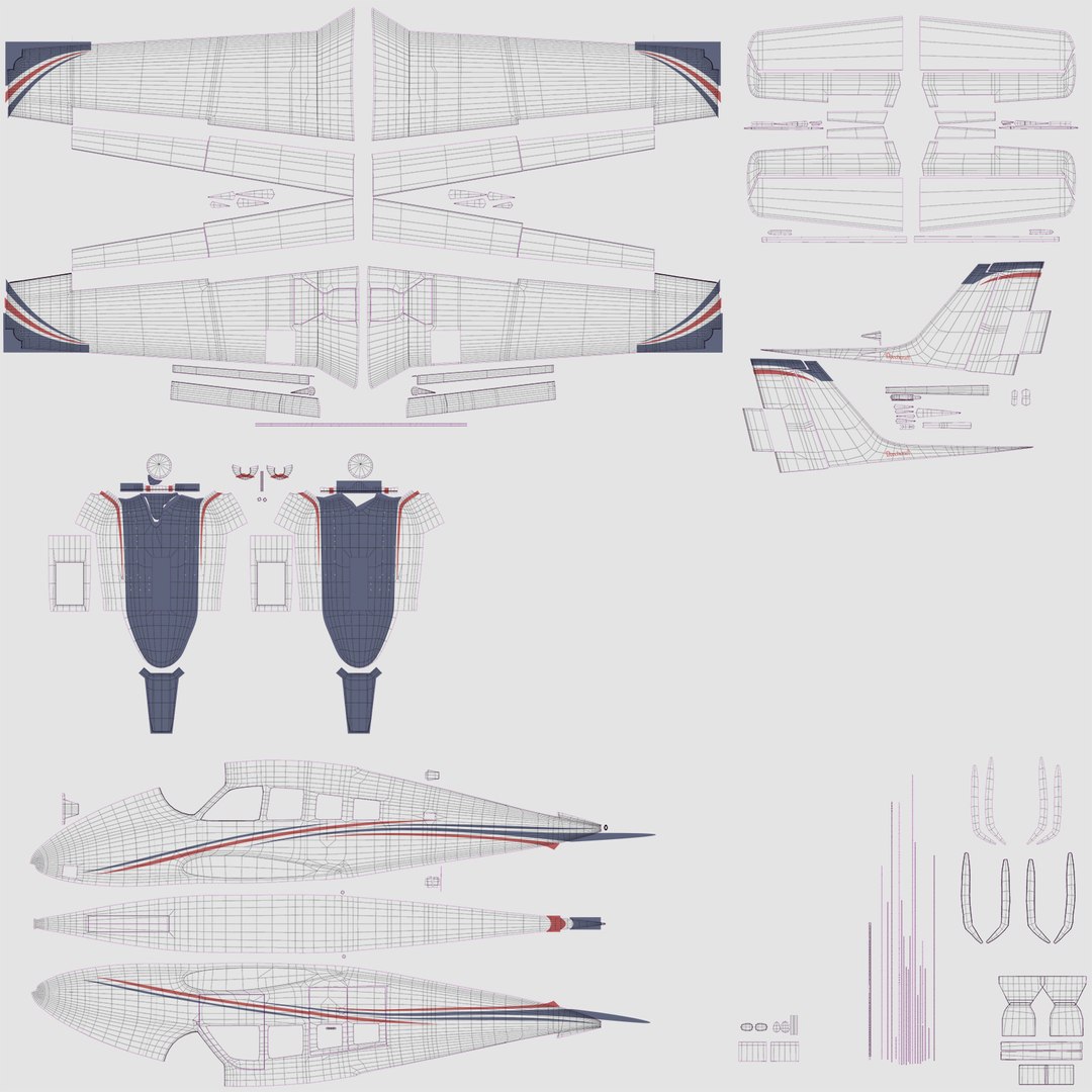 3d model beechcraft baron g58