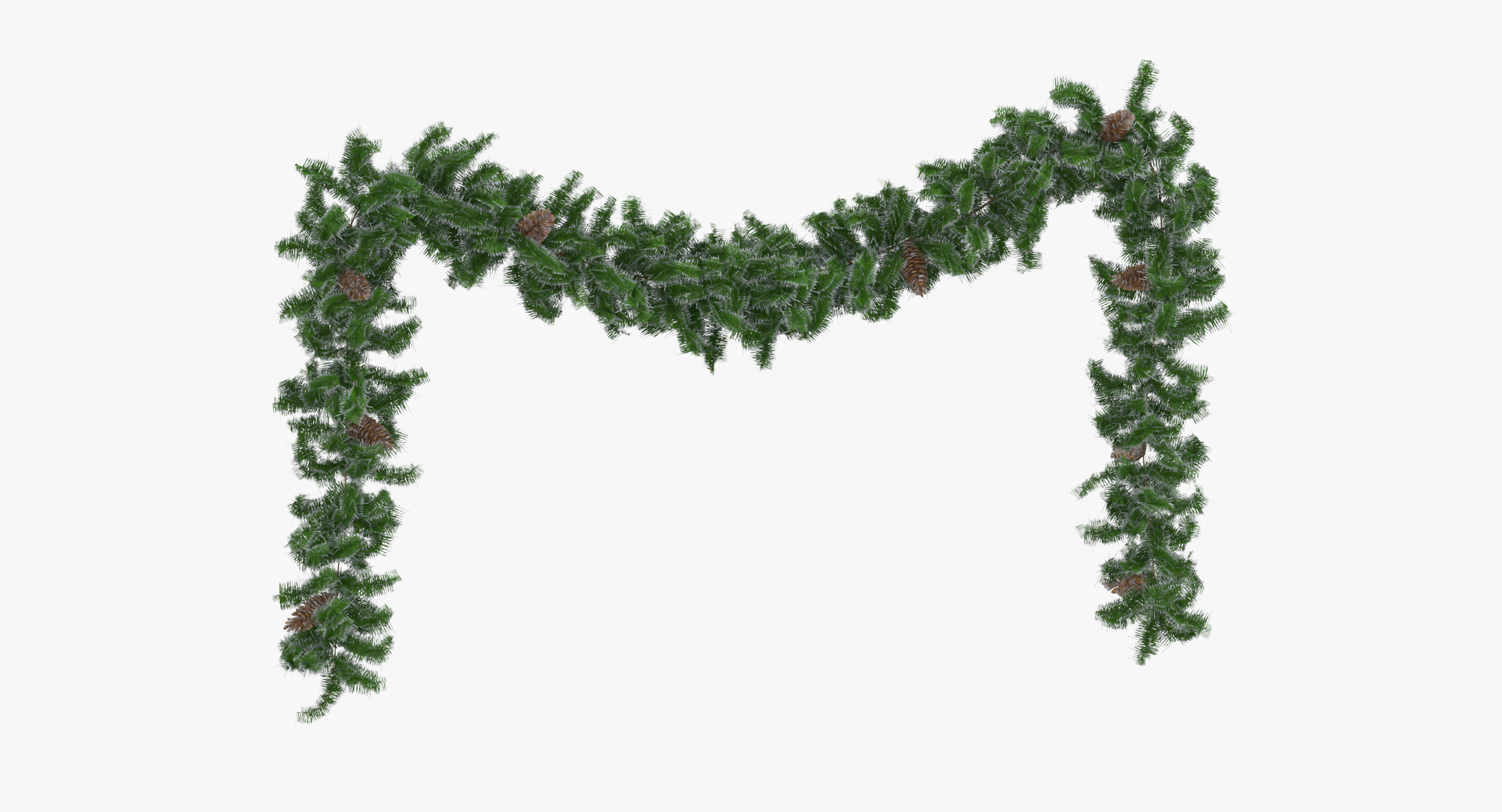 3D Garland Frosted Long Model - TurboSquid 1350829