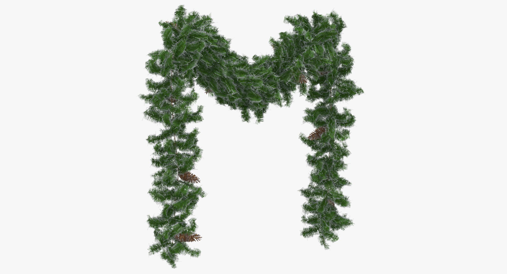 3D Garland Frosted Long Model - TurboSquid 1350829