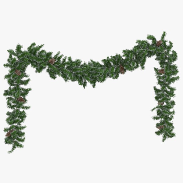3D garland frosted long model - TurboSquid 1350829