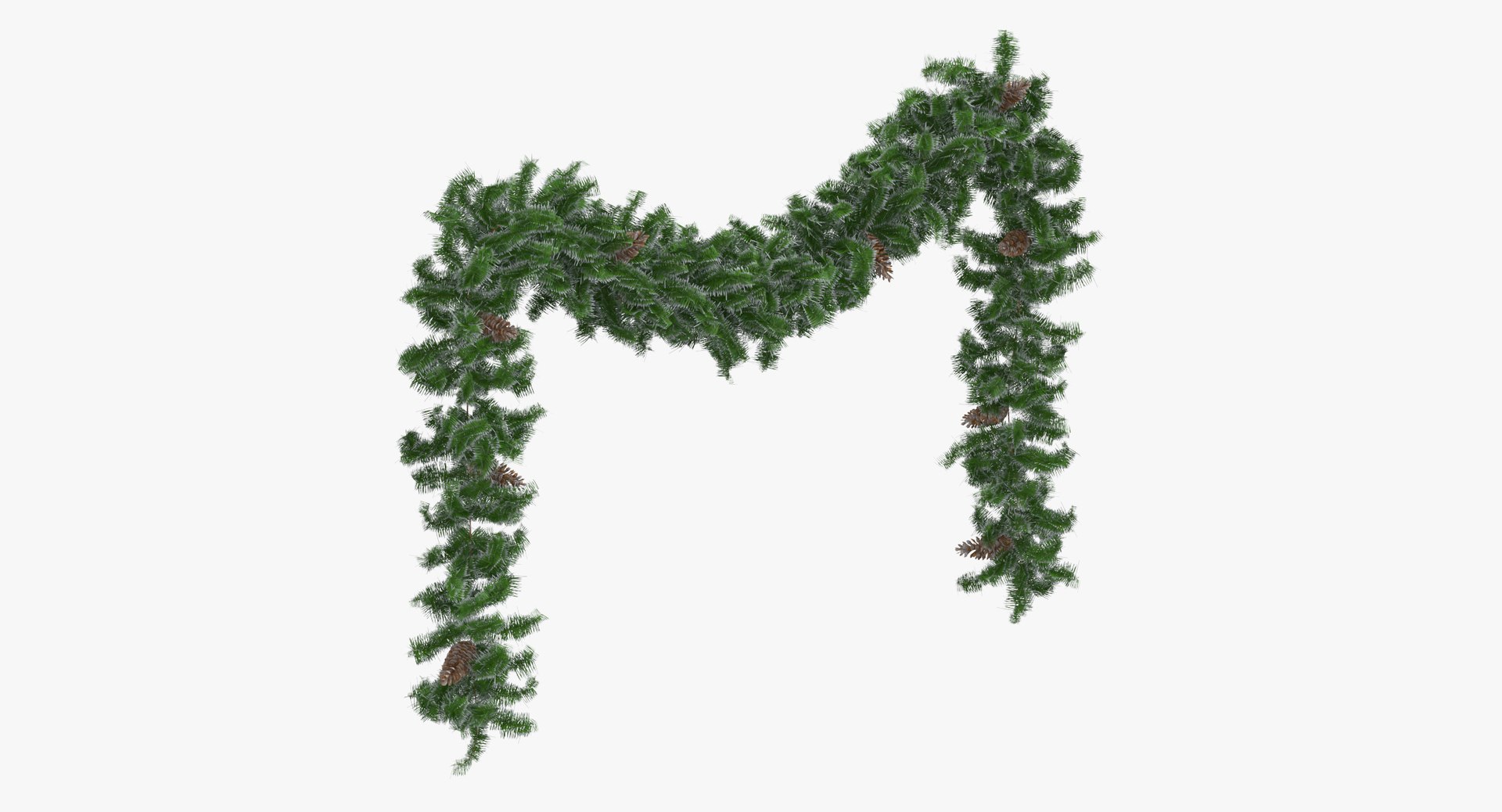 3D Garland Frosted Long Model - TurboSquid 1350829