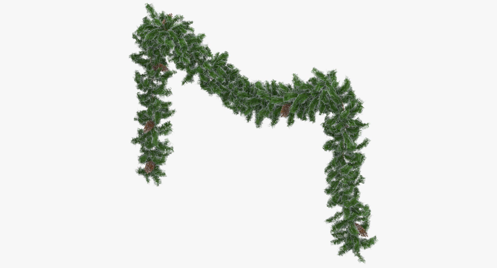 3D Garland Frosted Long Model - TurboSquid 1350829