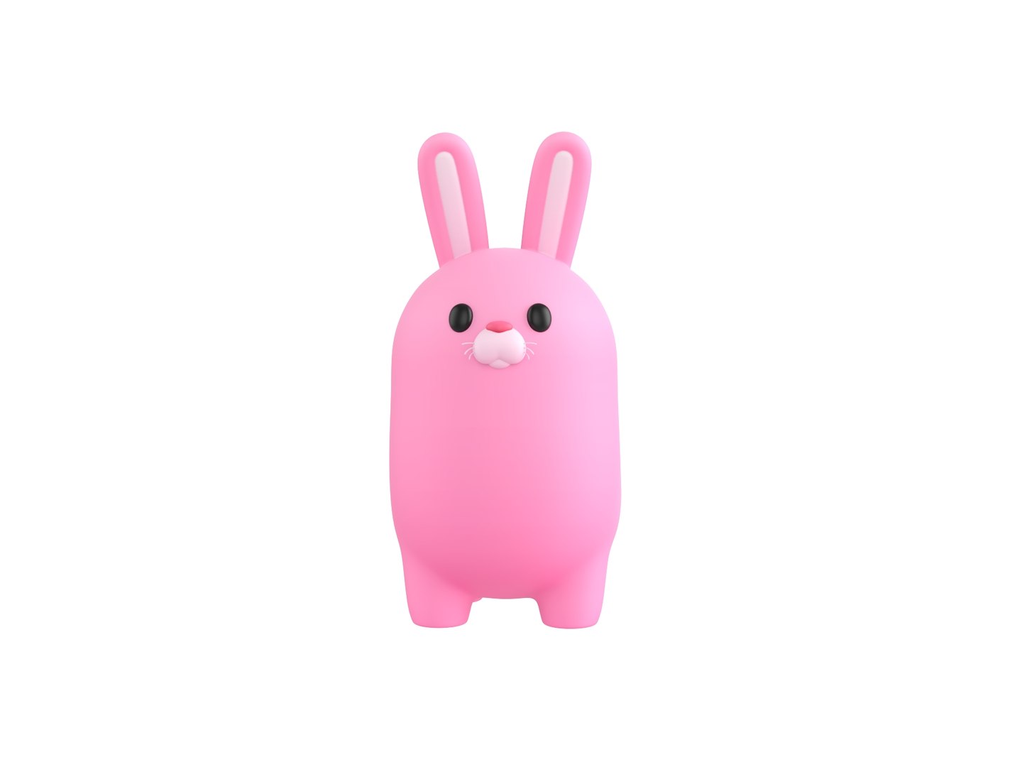 3D Pink Bunny Character - TurboSquid 2318774
